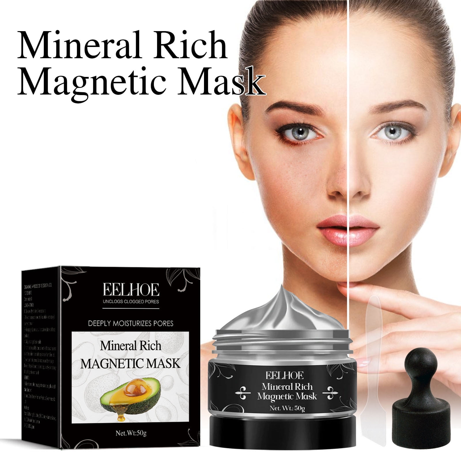 JINCBY Clearance,Magnetic Minerals Sea Mud Face Mask Aging Clean Pores ...
