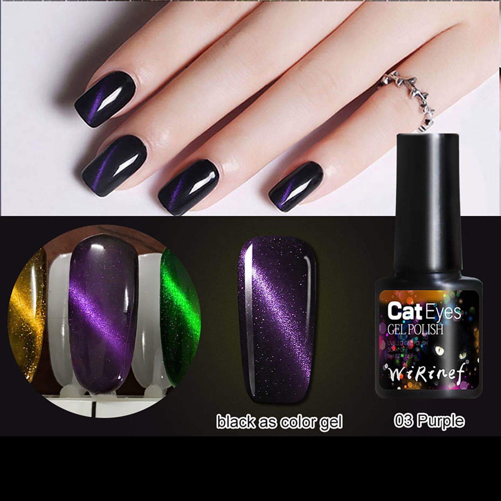 JINCBY Clearance,Nail Cat's Eye Nail Polish Glue Coatan Phototherapy ...