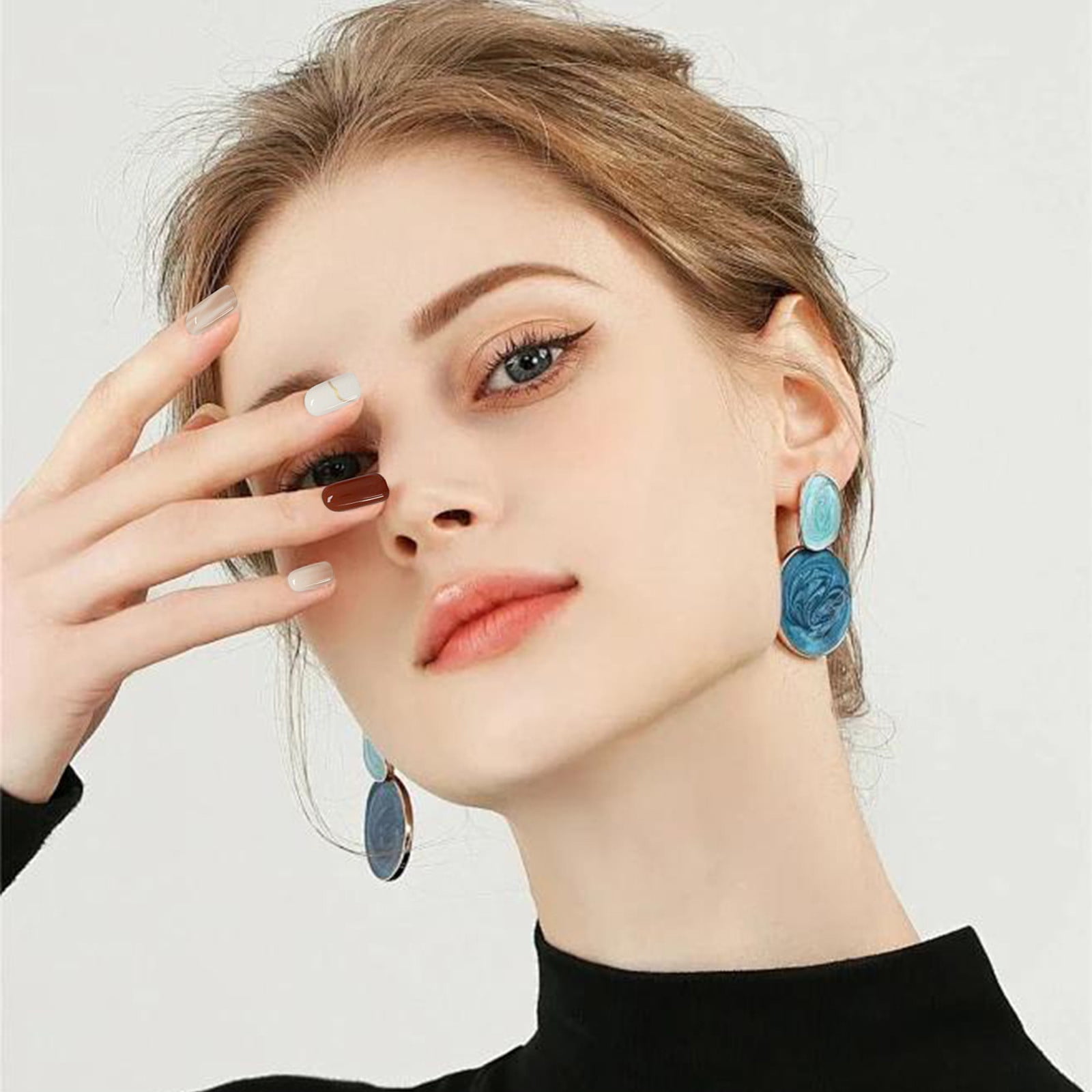 JINCBY Clearance,Short And Medium Press On Nails 24 Tablets Of Fake ...