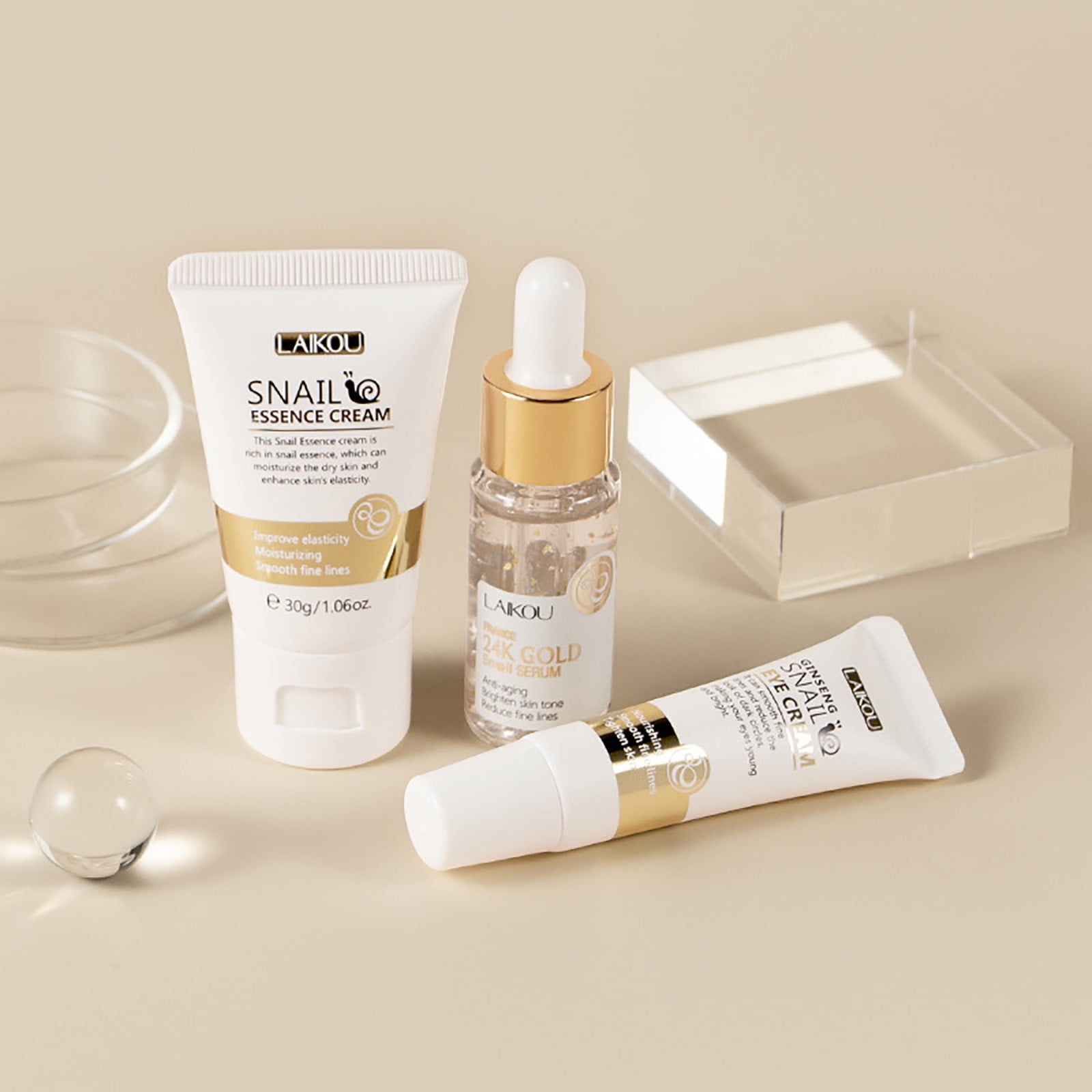 JINCBY Clearance,Snail Revitalization Skin Care Set 3-piece Facial ...