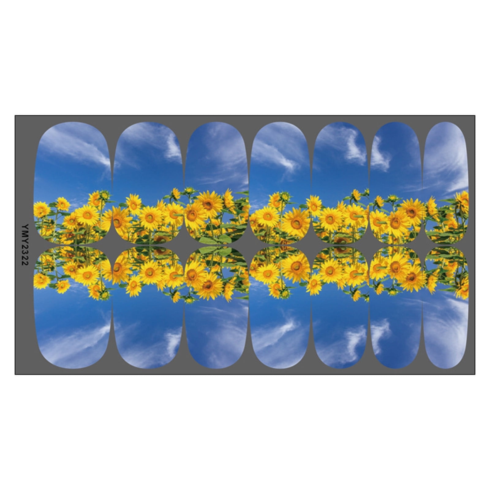 JINCBY Clearance,Sunflower Nail Water Sticker DIY Sunflower Little ...