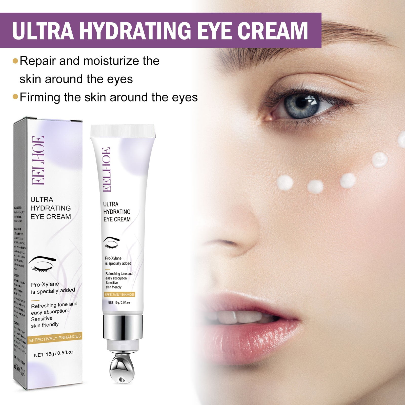 JINCBY Clearance,Fade Eye Bags Improve Dark Circles Eye Cream 15g, Fade Eye Lines, Caffeine ...
