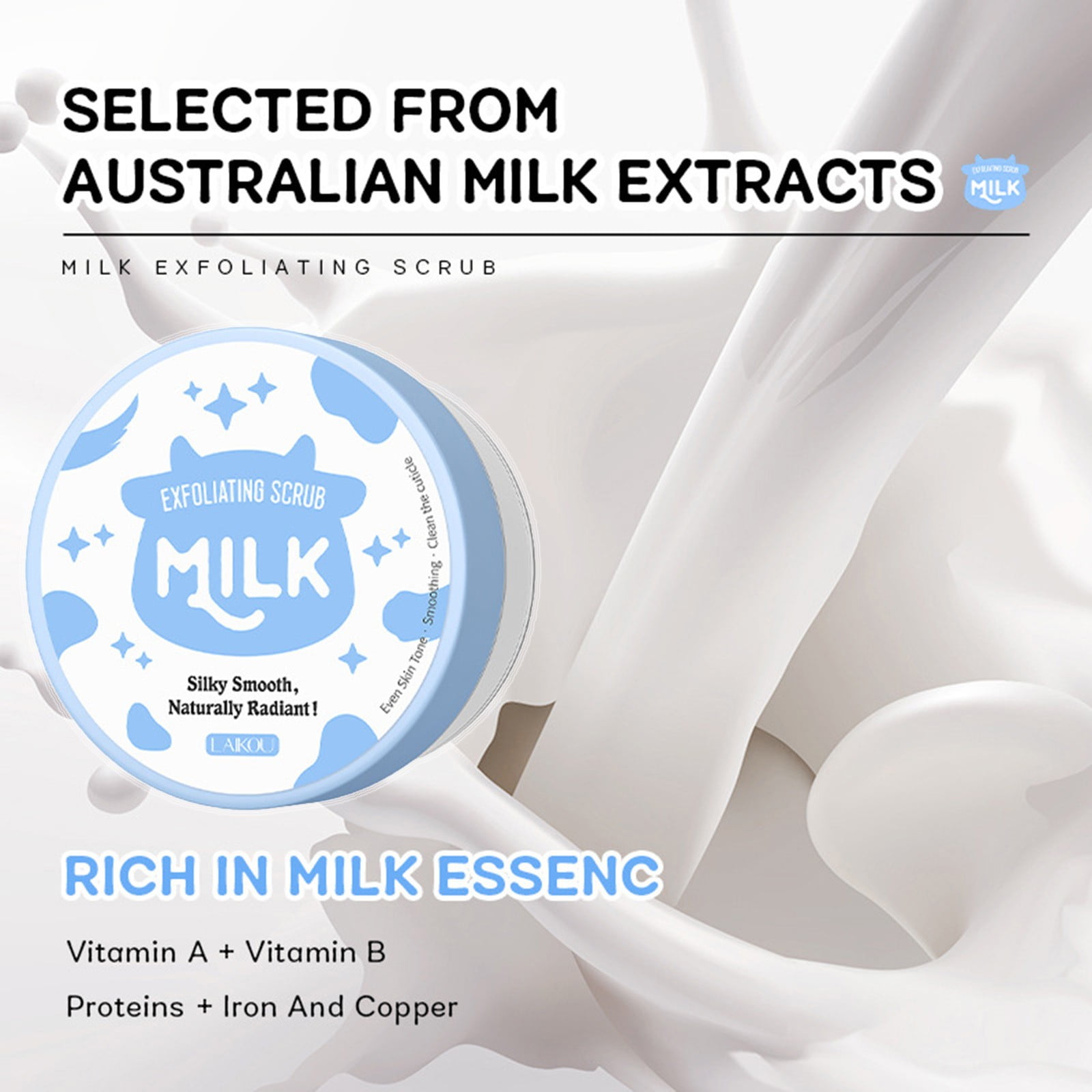 JINCBY Clearance,Milk Essence Brightening Scrub 90g, Brightening Skin ...