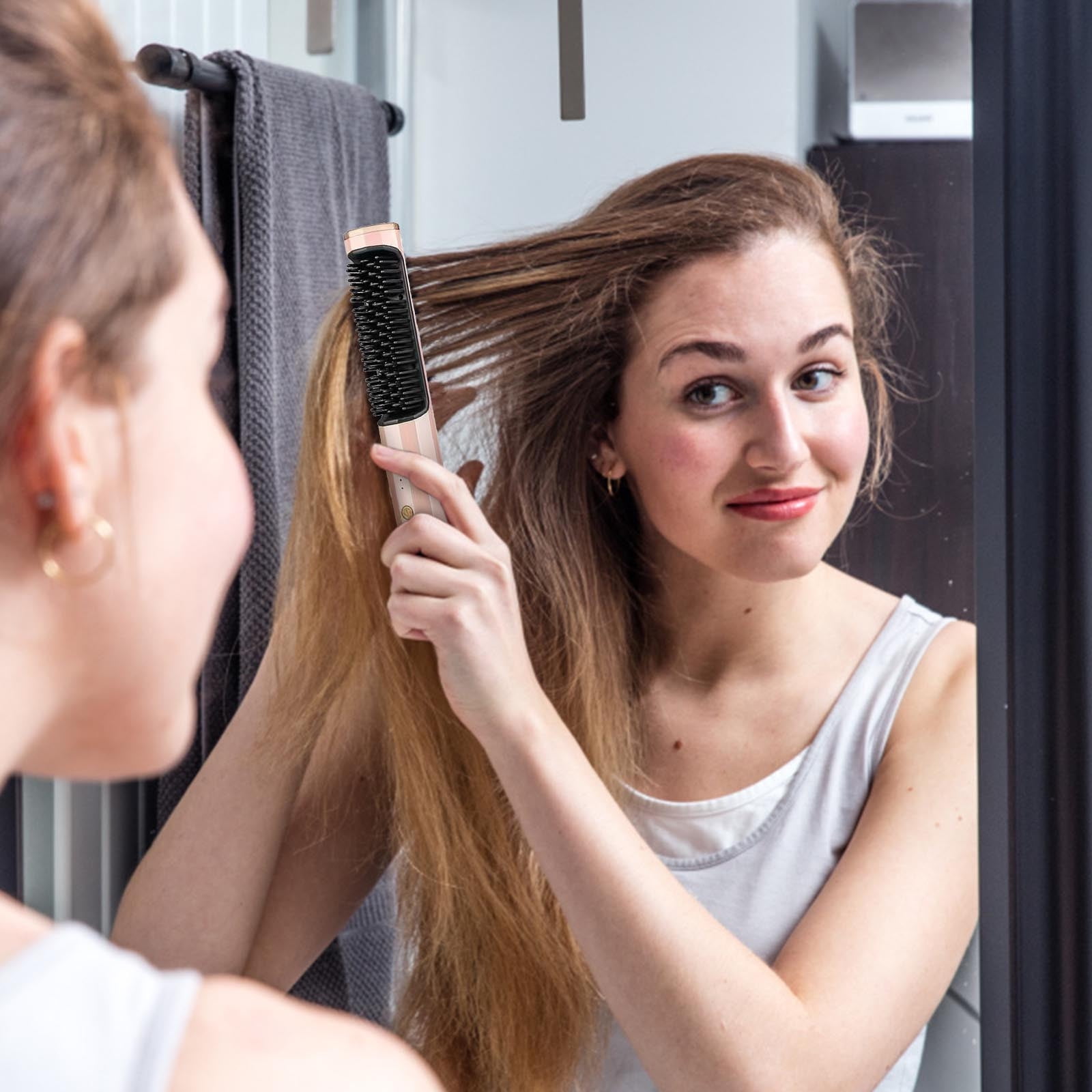 JINCBY Clearance,Multifunctional Heating Straight Hair Curler Bangs ...