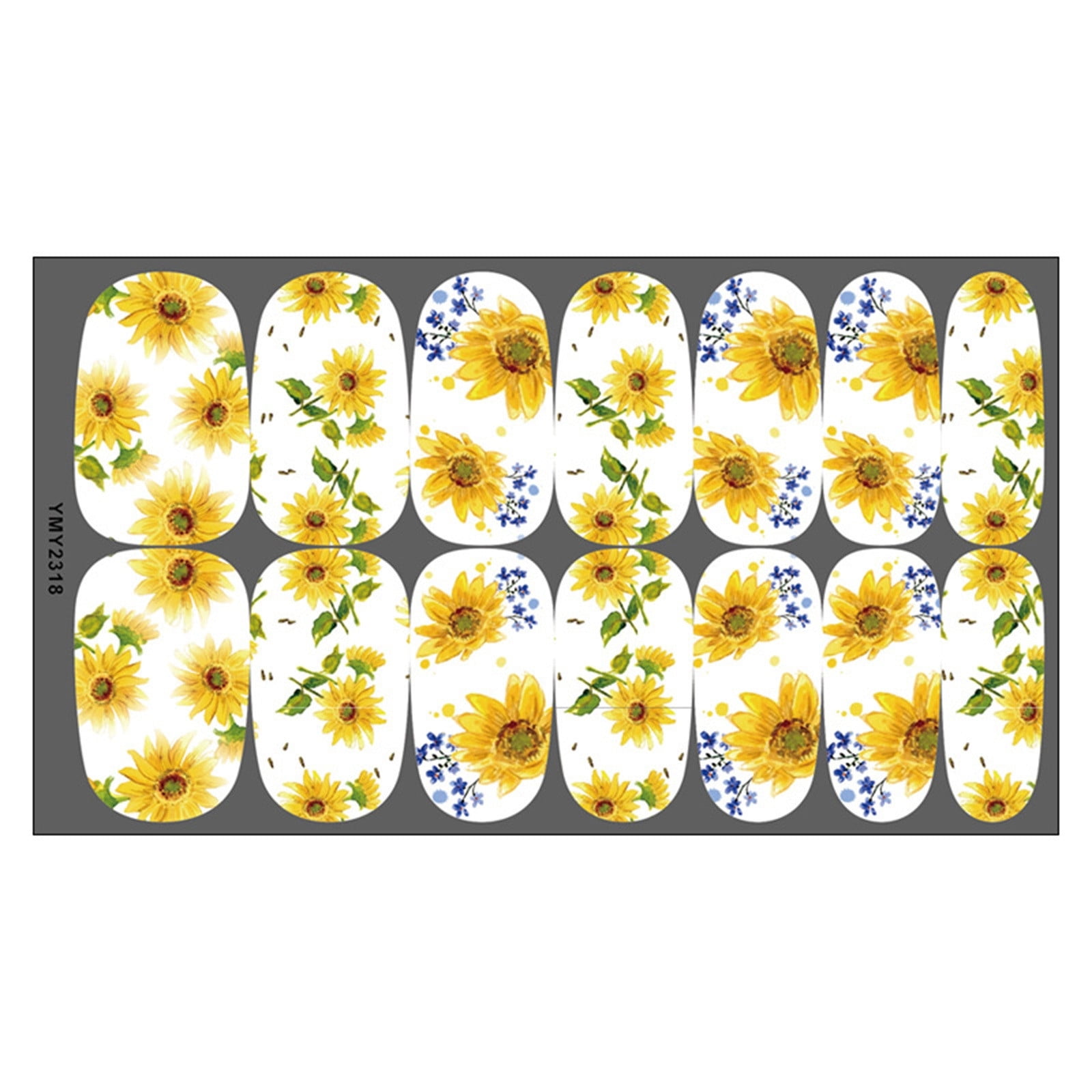 JINCBY Clearance,Sunflower Nail Water Sticker DIY Sunflower Little ...