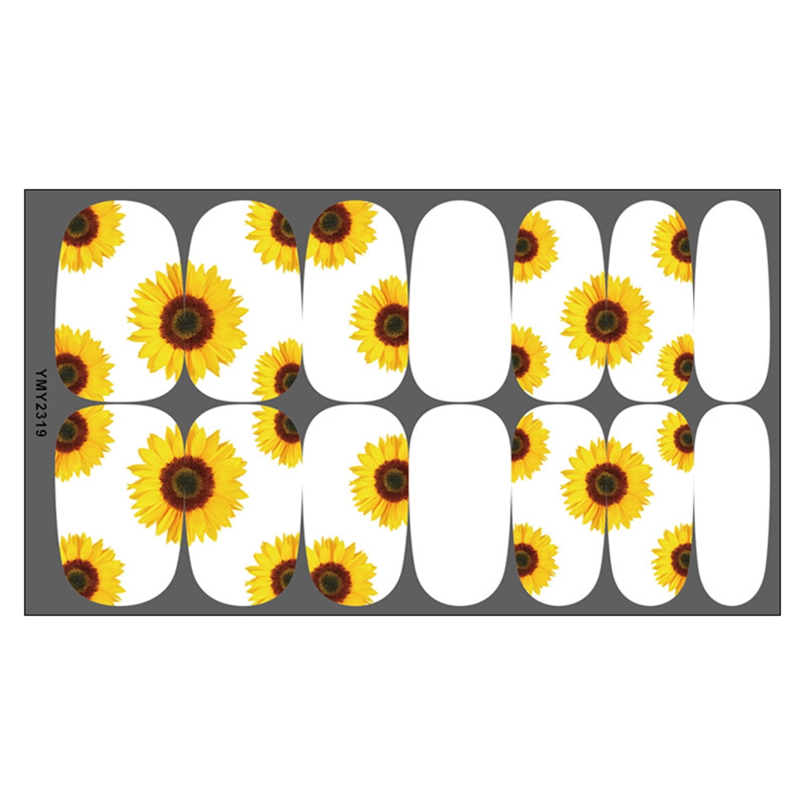 JINCBY Clearance,Sunflower Nail Water Sticker DIY Sunflower Little ...