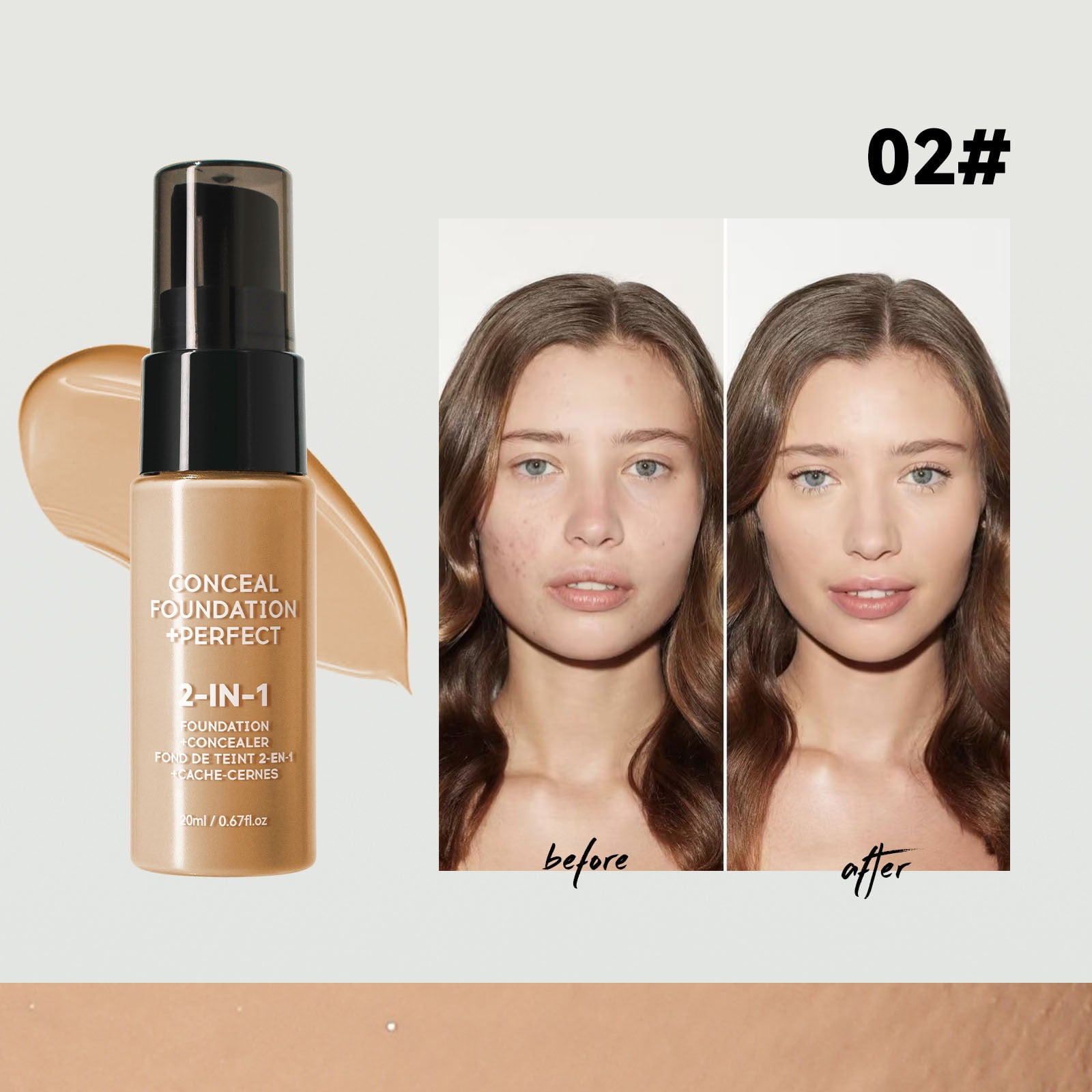 JINCBY Skin Care,6 Color Foundations Liquid Durables Makeup Waterproofs ...