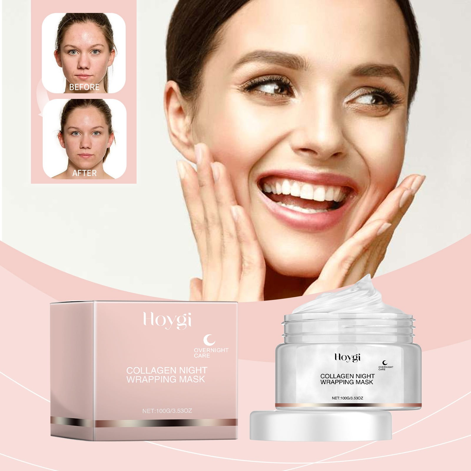 JINCBY Skin Care,Collagened Peel Tear Facial Mask Moisturizing ...