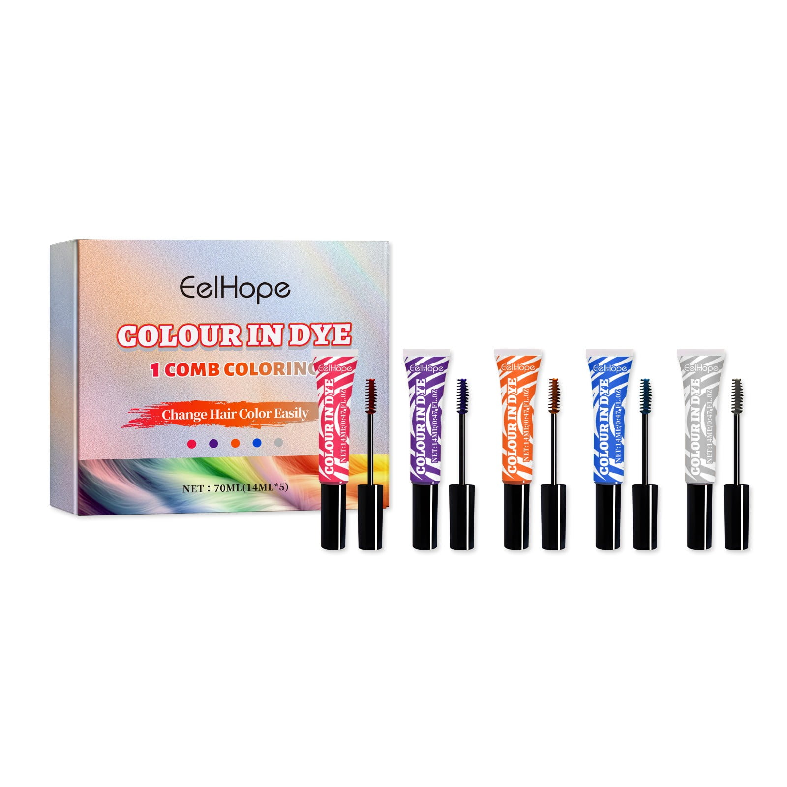 JINCBY Skin Care,Colored Hair Wax Set -5 Temporary Hair Crayons Unisex Cream Like Suitable For ...