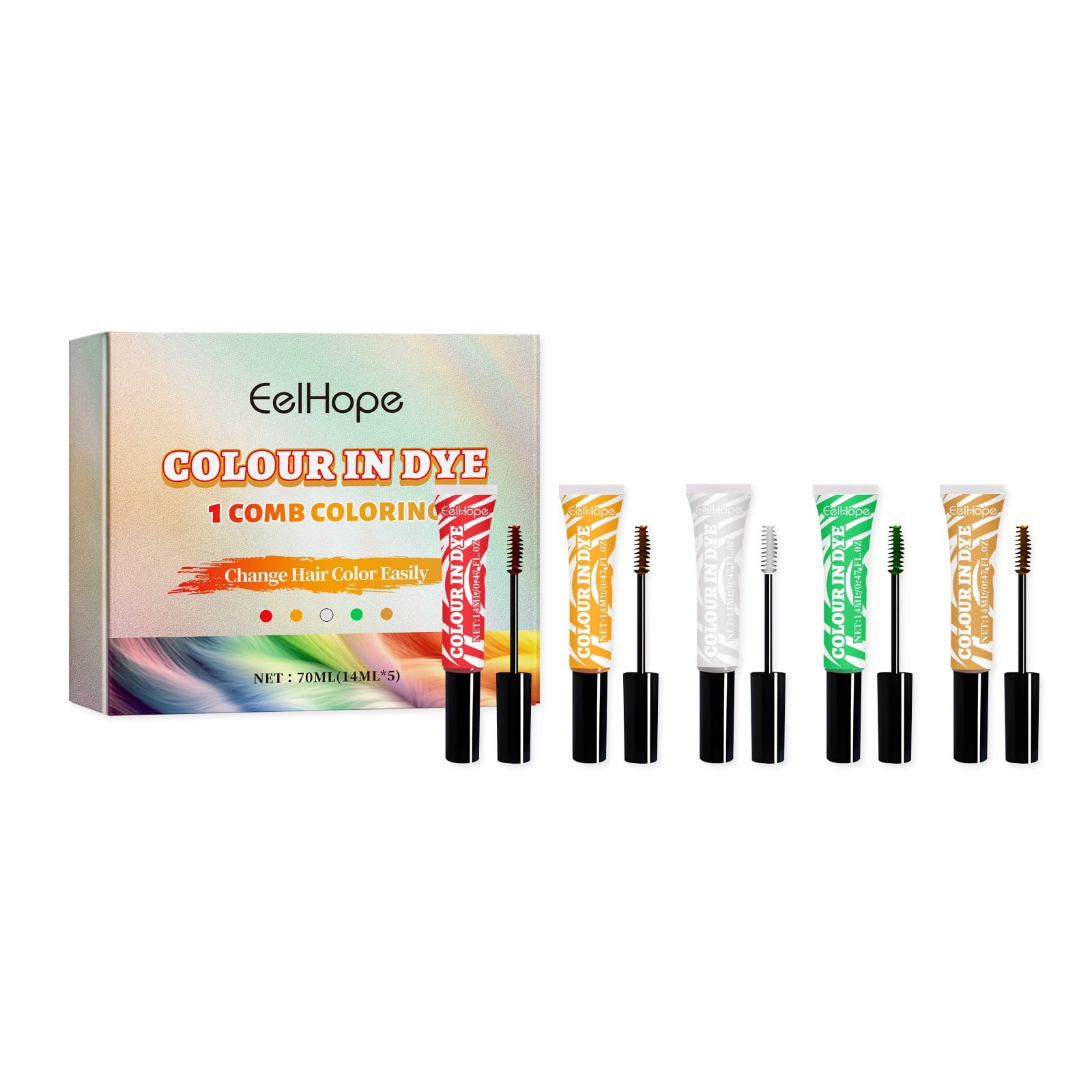 JINCBY Skin Care,Colored Hair Wax Set -5 Temporary Hair Crayons Unisex ...