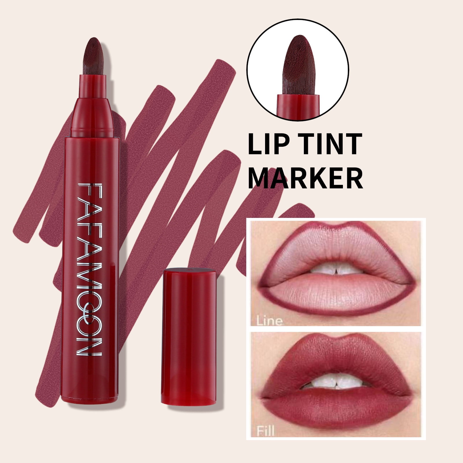 JINCBY Skin Care,Lip Dye, Matte, Color Fast Lipliner, Permanent Makeup ...