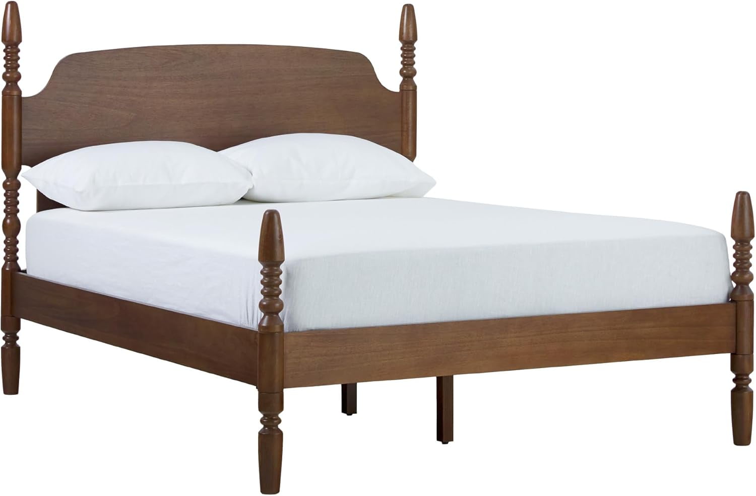 JINCHANCHAN EZ Assembly Traditional Wood Spindle Post Bed, Modern ...