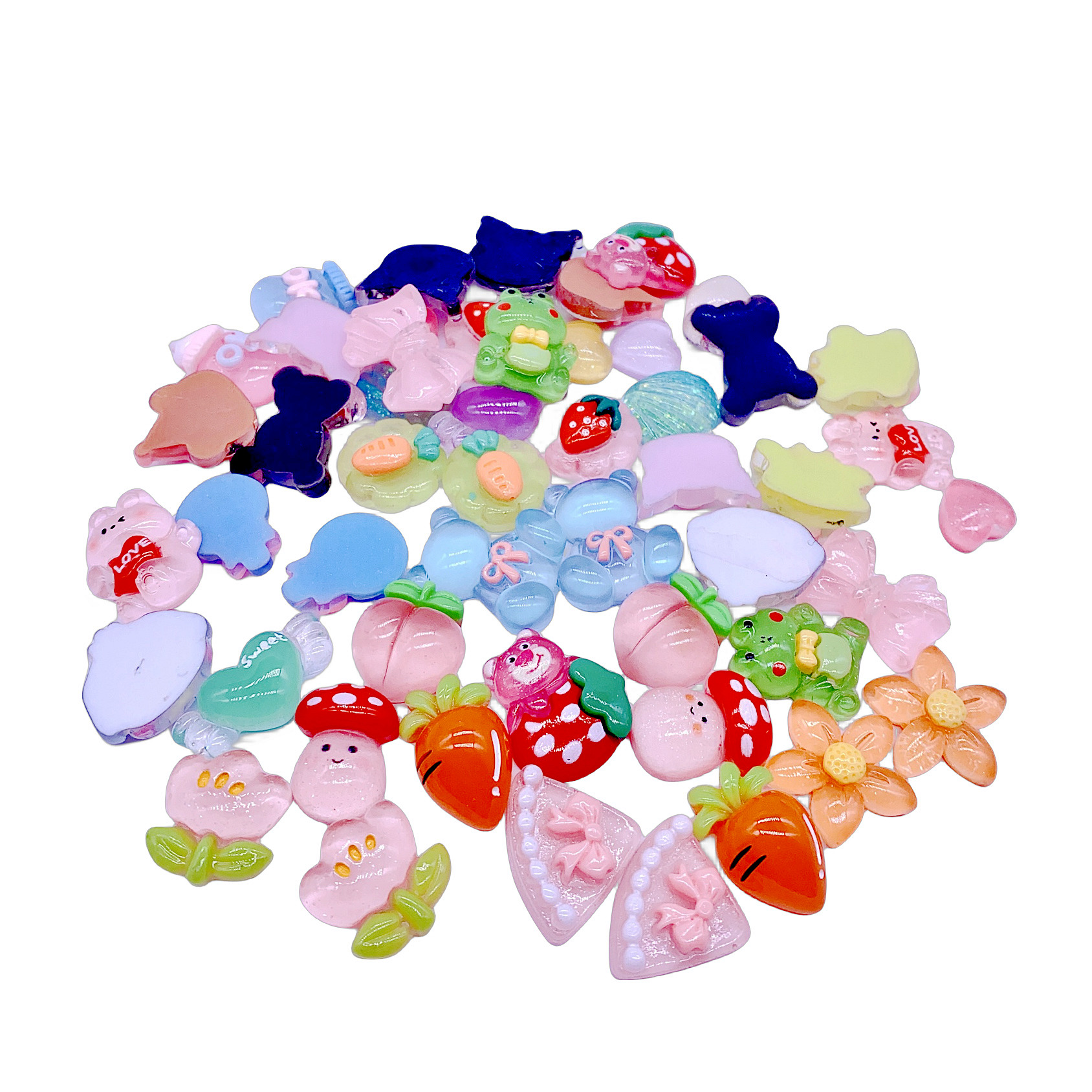 JINDUODUO 50 PCS Slime Charms Bulk DIY Craft Making Resin Making Kit ...