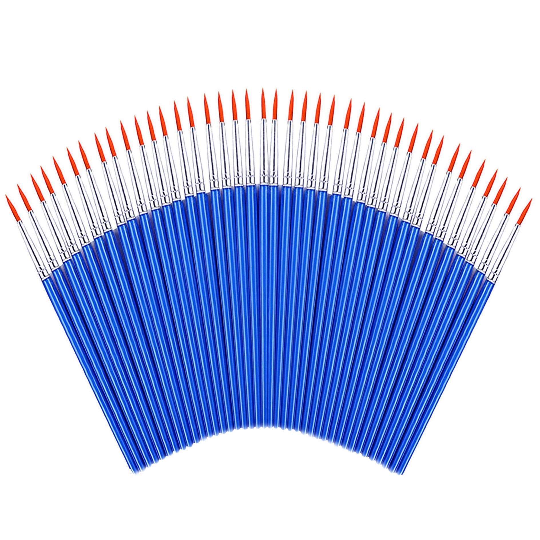 JINDUODUO 60 Pcs Round Short Paint Brushes for Kids, Plastic Handle ...