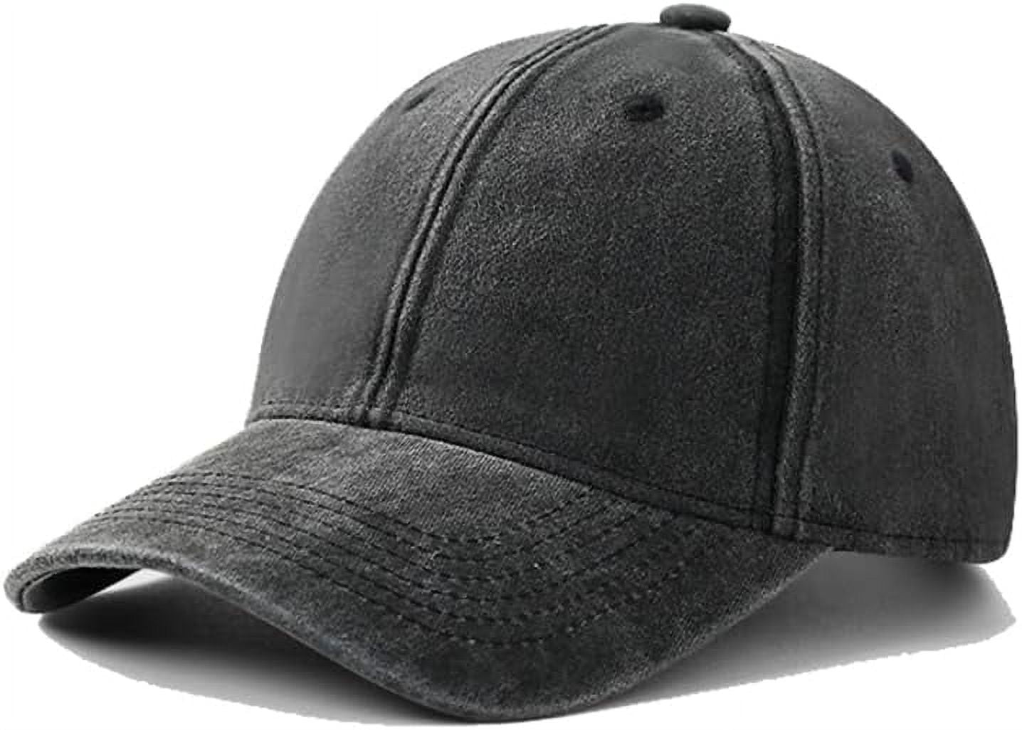 JINGDAN Oversize XXL Baseball Cap for Big Heads 23.6"-25.6", Denim Large Baseball Hat Adjustable ...