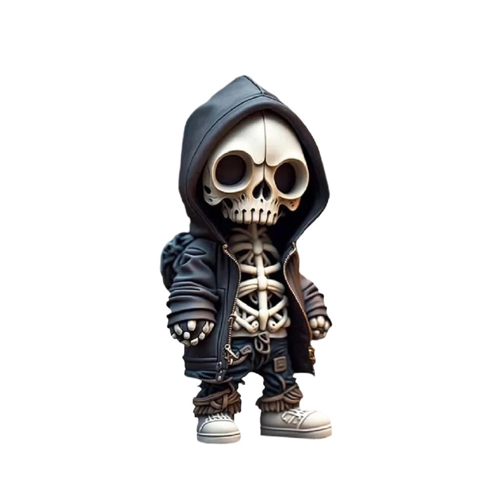 JINGHAO Resin Skull Doll Statue Cool Skeleton Decorative Figurines ...