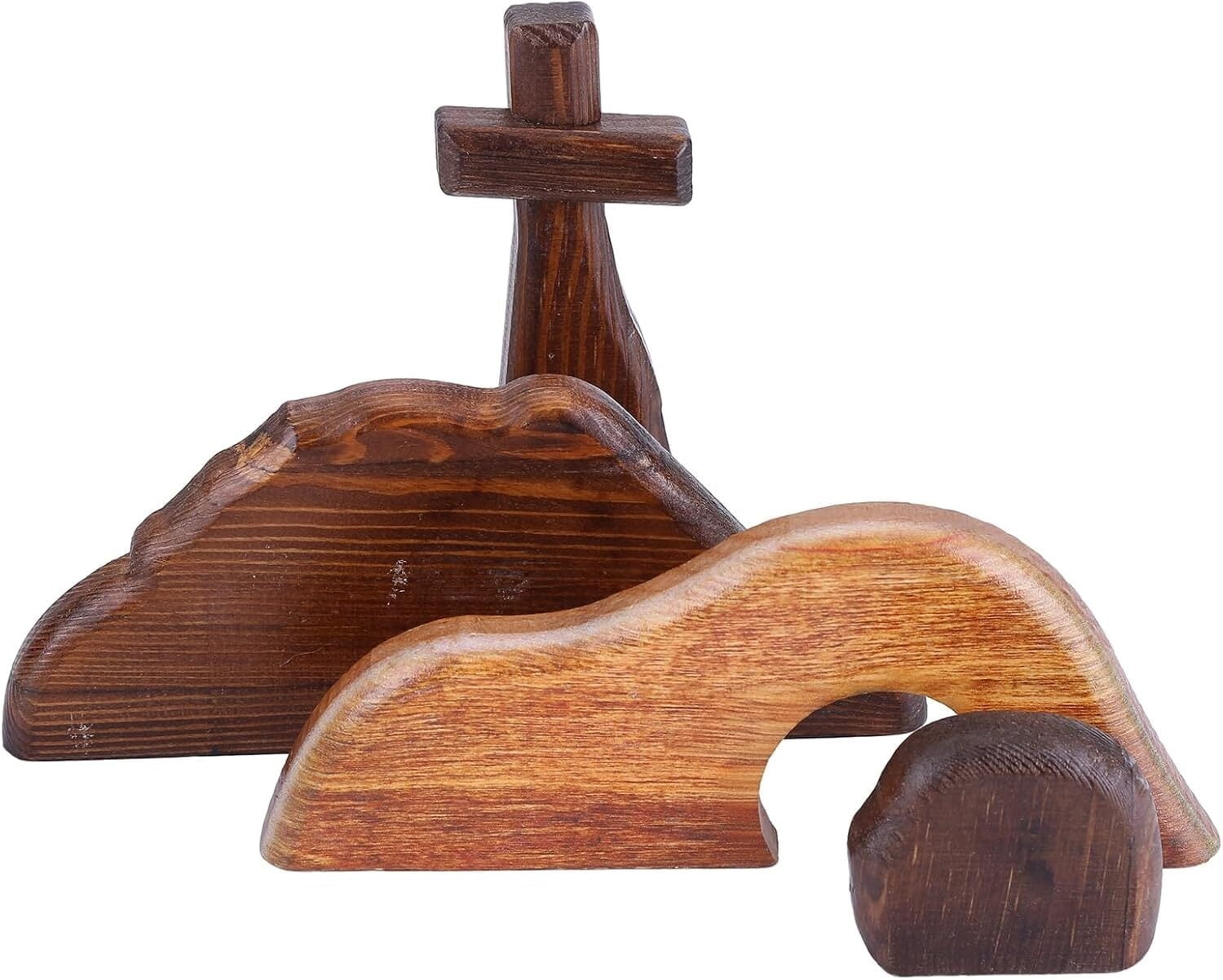 JINGHAO Wooden Easter Jesus Sign Tiered Tray Decorations for The Home ...