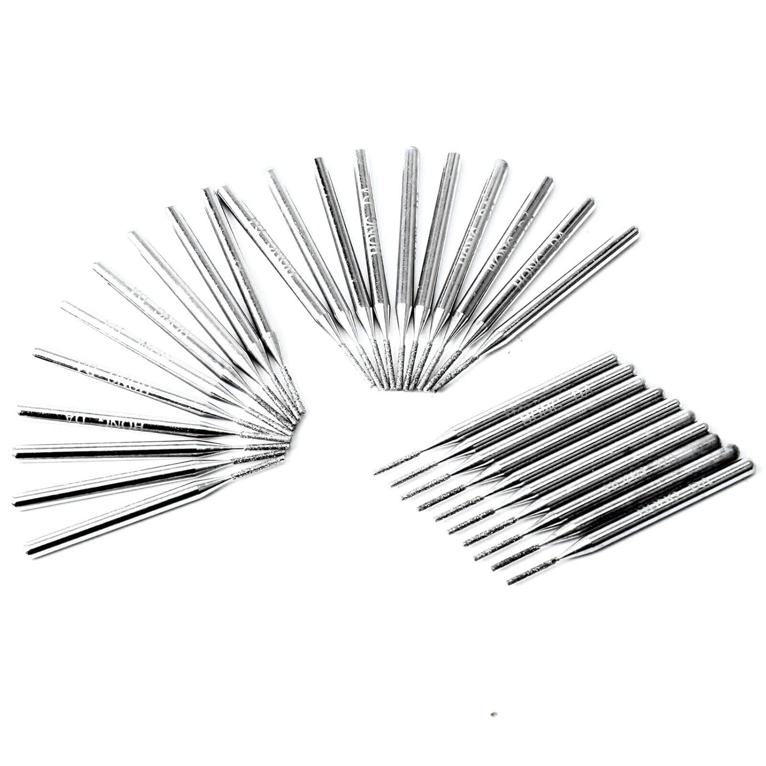 JINGLING 30 Pcs 1mm Diamond Drill Bits for Stone Ceramic Glass Lapidary ...