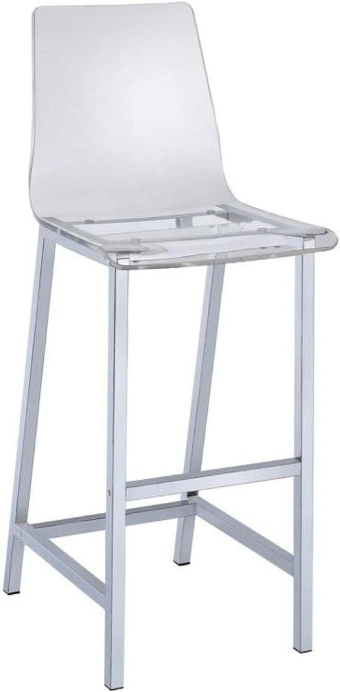 JINGRONG Bar Stools Chrome and Clear Acrylic (Set of 2) - Walmart.com