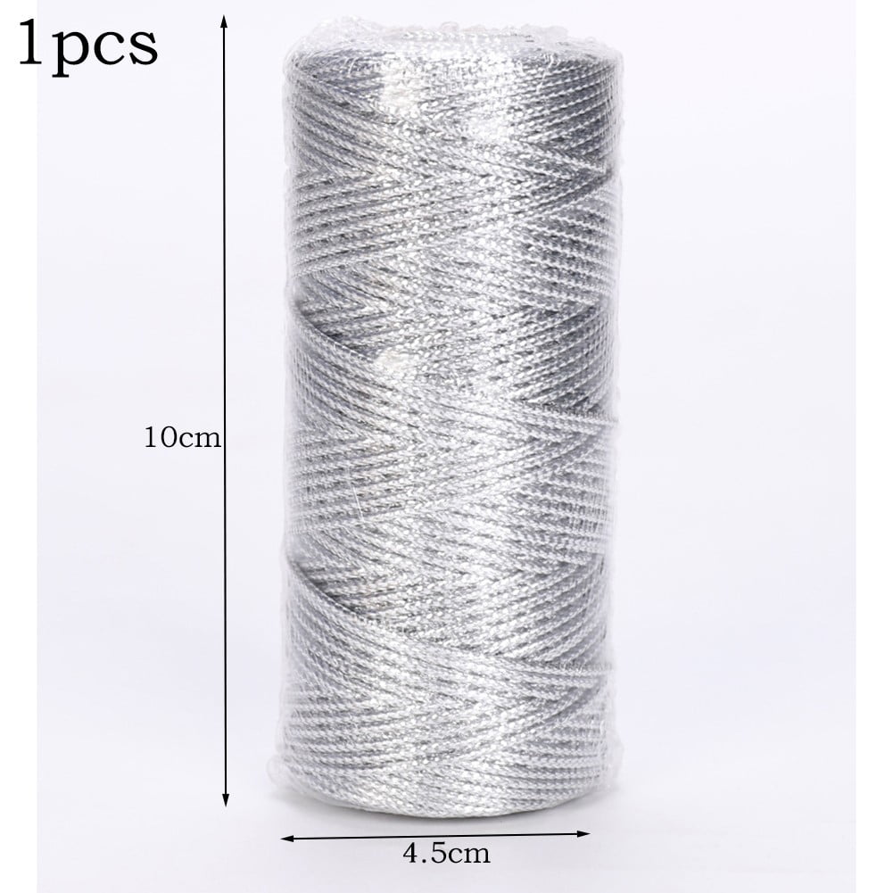 JINGT 100M 1.5mm Gold Silver Cord Rope String Twine Ribbon Bows Crafts ...