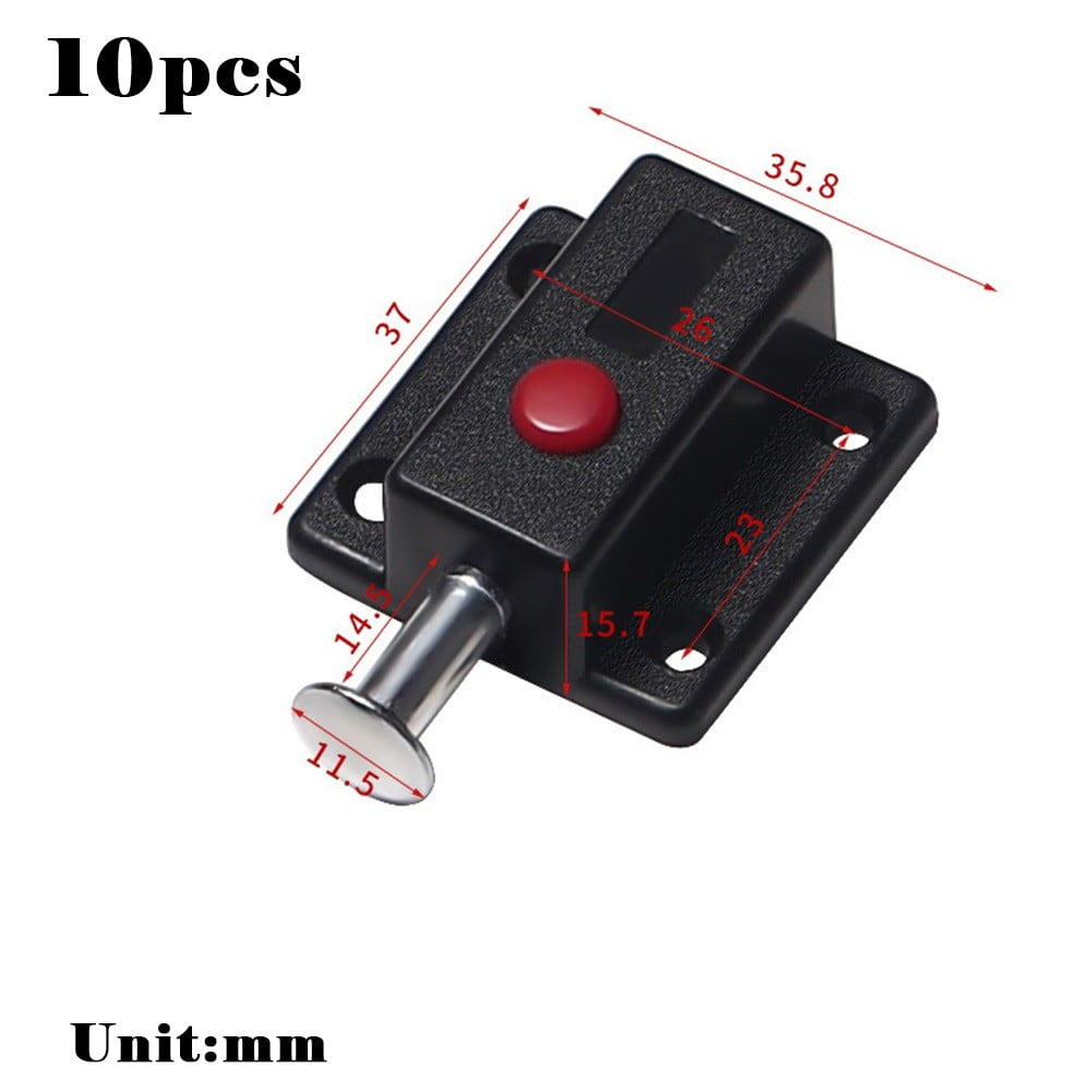 JINGT 10Pcs Plastic Cabinet Push Button Spring Load Automatic Door Bolt ...