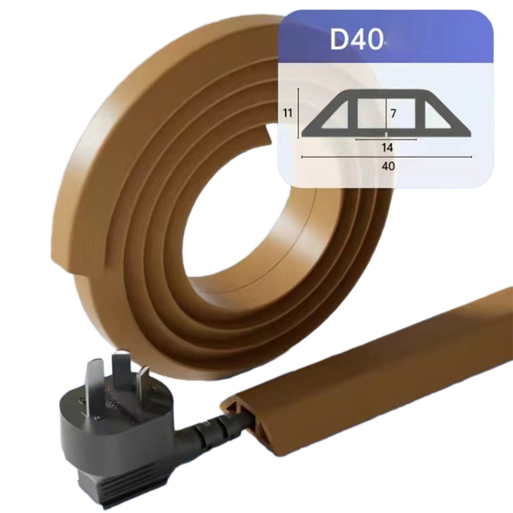 JINGT 1m Floor Cord Covers Self Adhesive Floor Cable Protector Wire ...