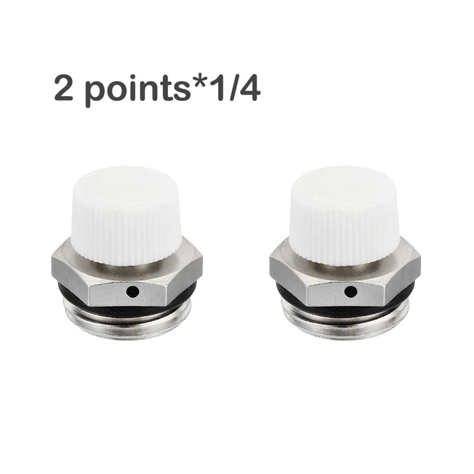 JINGT 2Pcs Bsp Male Thread Nickel Plated Brass Manual Radiator Air Vent ...