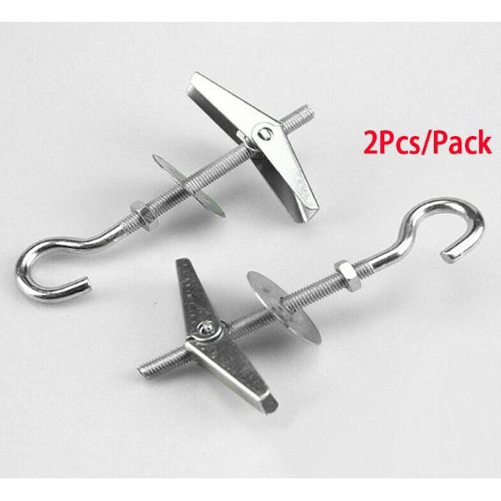 JINGT 2Pcs Swag Hook Kit Silver White Finish Plant Hanging Ceiling Hook ...