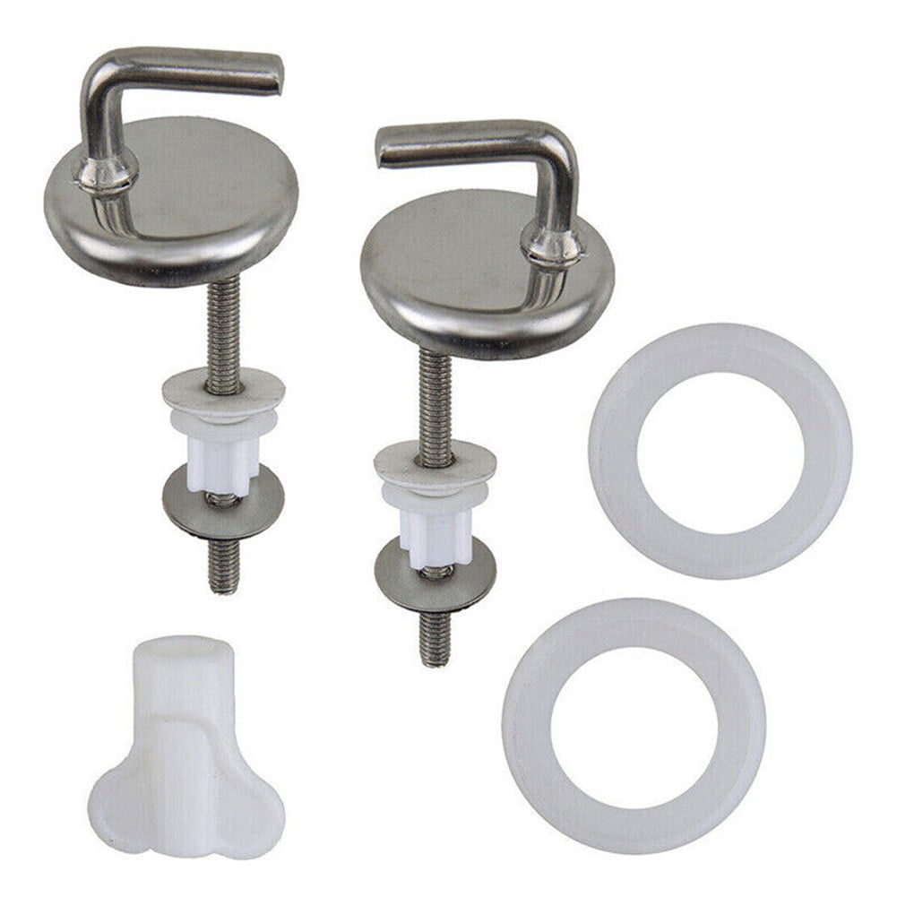JINGT 2Pcs Toilet For Seat Hinge No Noise Stainless Steel With Mounting ...