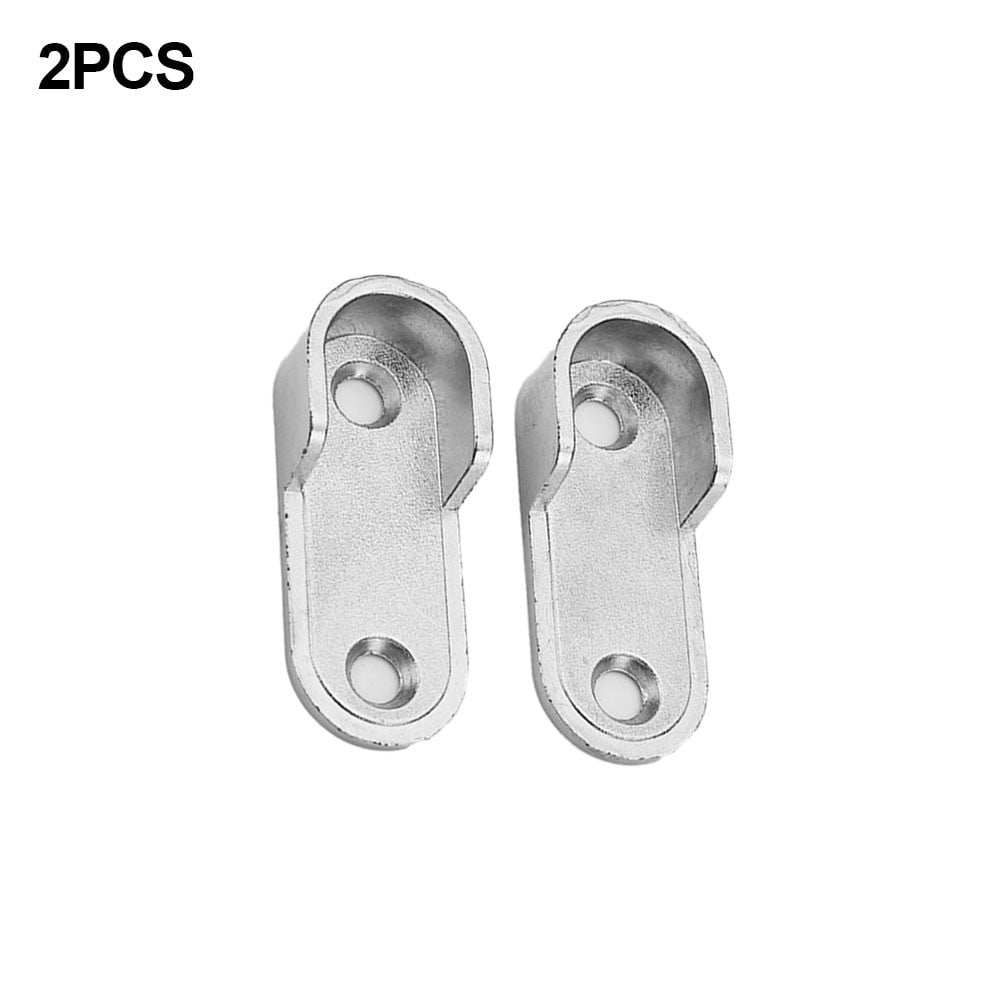 JINGT 2Pcs Wardrobe Clothes Tube Support Closet Rod Pole End Bracket ...