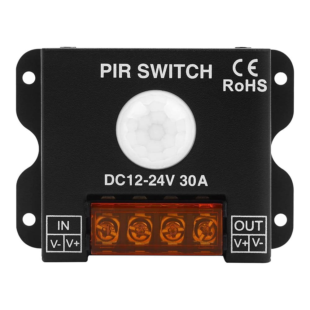 JINGT 30A PIR Motion Sensor LED Controller for Light Strip, Infrared ...