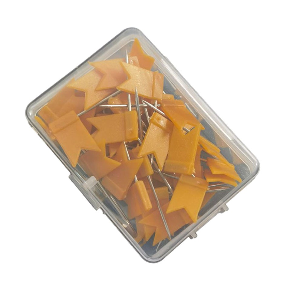 JINGT 50 Pieces Colorful Flag Tacks Bulletin Board Message Paper Fixing ...