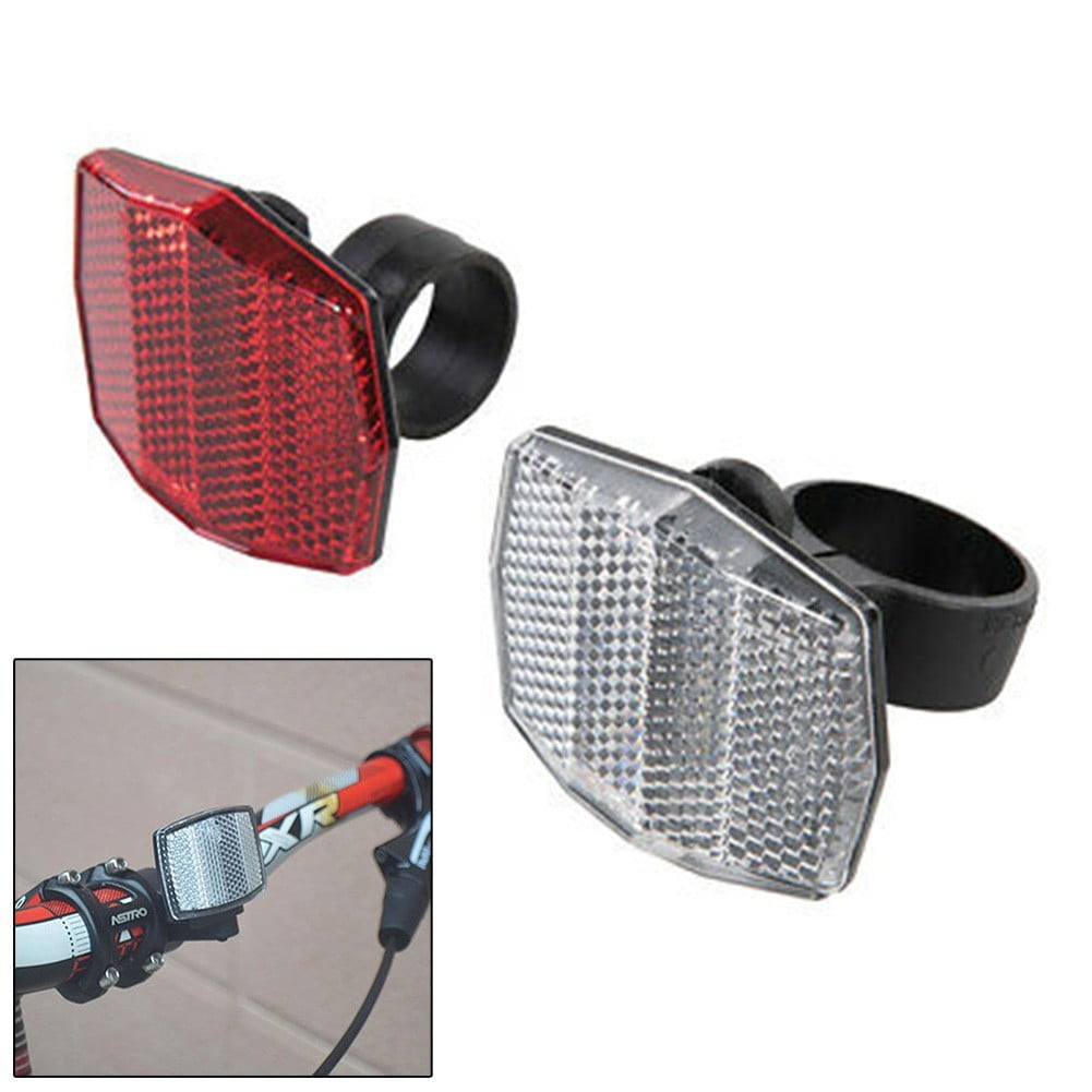JINGT Front And Rear Bicycle Reflector Set - Red & White Post Mounting ...