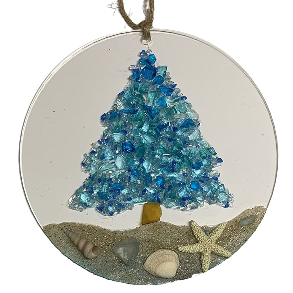 JINGT Handmade Sea Glass Sun Catcher for Beach Lovers - Stunning Ocean ...