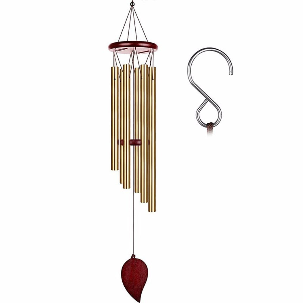 JINGT Money Tree 6 Tubes Wind Chimes Bell Good Luck Decorations Home ...