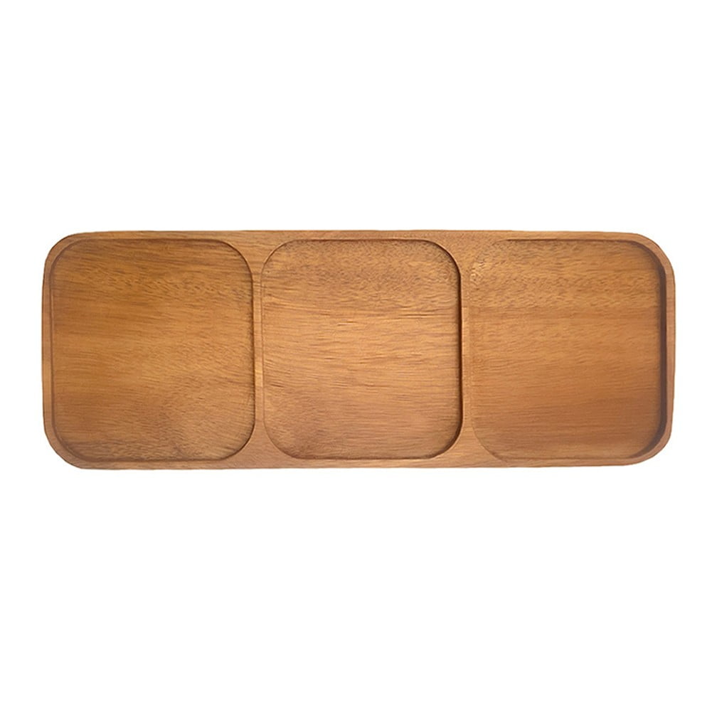 JINGT Pepper Mill Tray Tea Tray Salt Pepper Shaker Stand Tray Wood ...