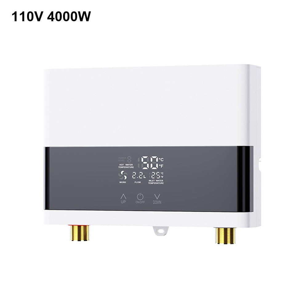 JINGT Tankless Hot Water Heater Shower Electric Instant Boiler Bathroom ...