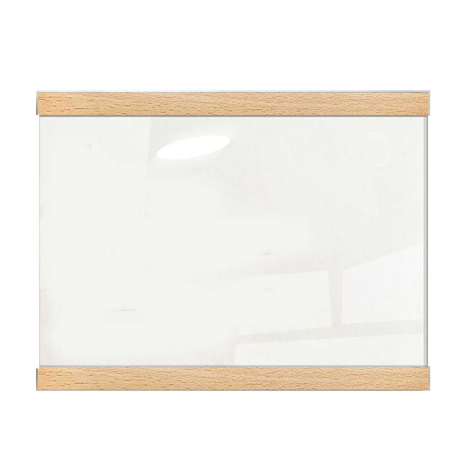 JINGT Transparent Wooden Acrylic Photo Frame Magnetic Poster Display ...