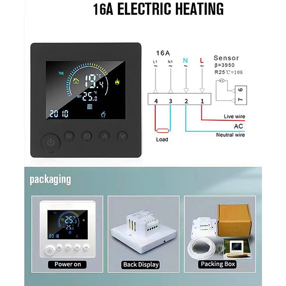 JINGT for Tuya WiFi Thermostat Controller Electric Floor Heating Water ...