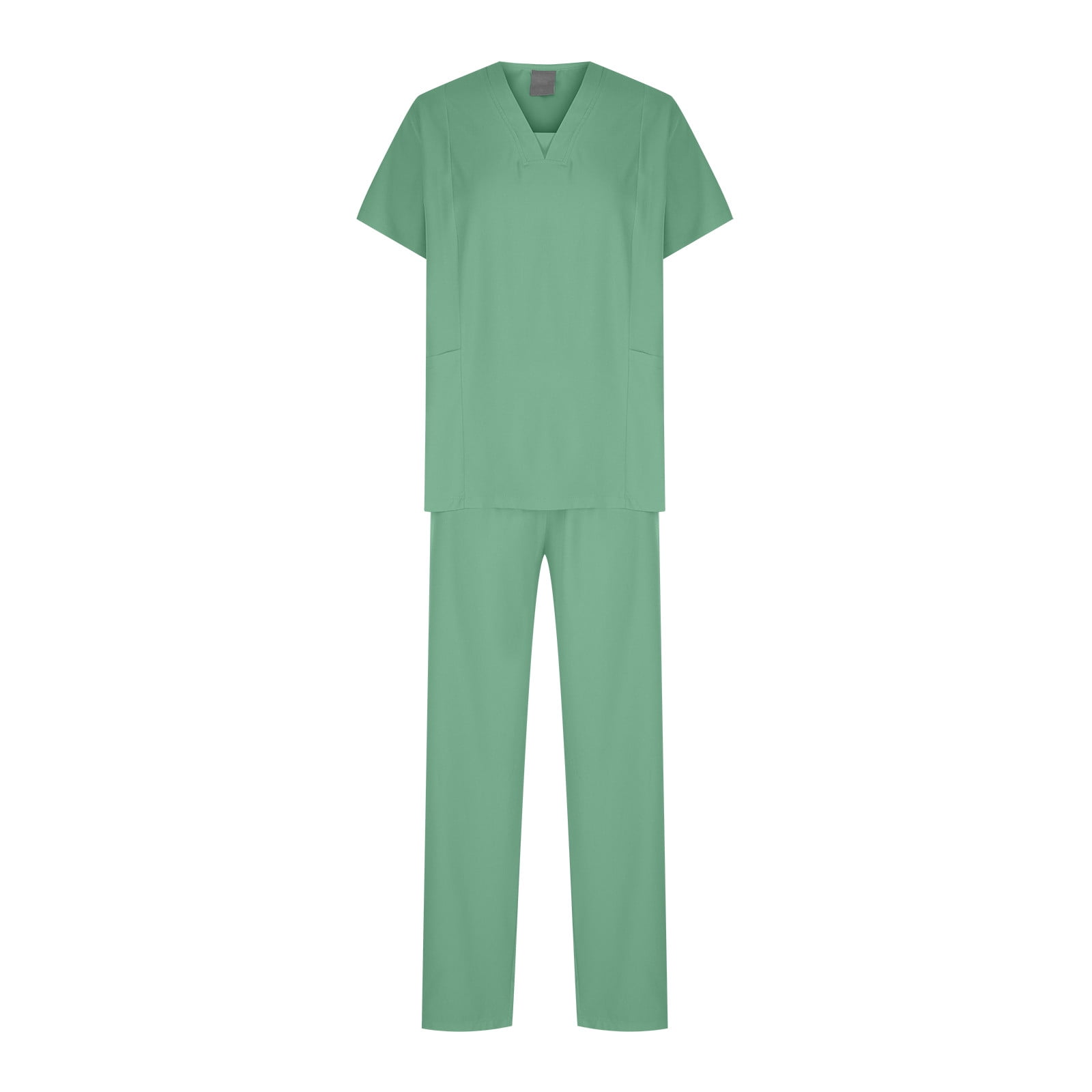 JINGWANGYHBD 2 Piece Womens Scrubs Nurse Uniform Jogger Suit V Neck Stretch Top & Pants with ...