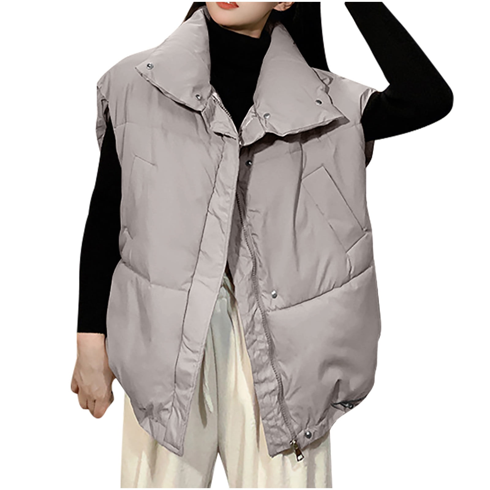 JINGWANGYHBD Fall Winter Jacket for Women Plus ize Puffer Vests ...
