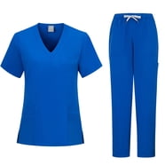 Natural Workwear Womens Medical Scrub Set Adult Female Work Uniform ...