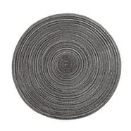 ONEFIND Set of 6 Round Placemats, 15 inch Beige Woven Table Mats, Heat ...