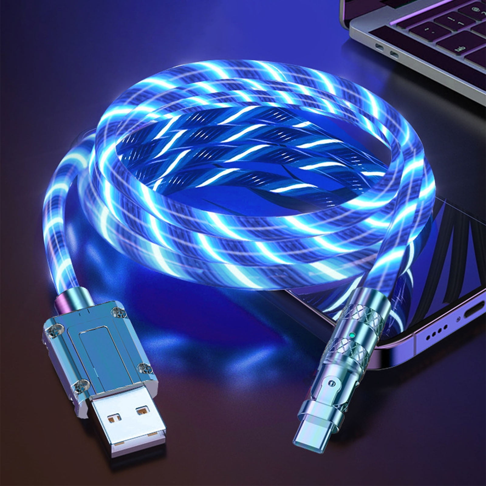 JINGXI Rotating Streamer Data Rotating Lighted Fast Charge Cord With ...