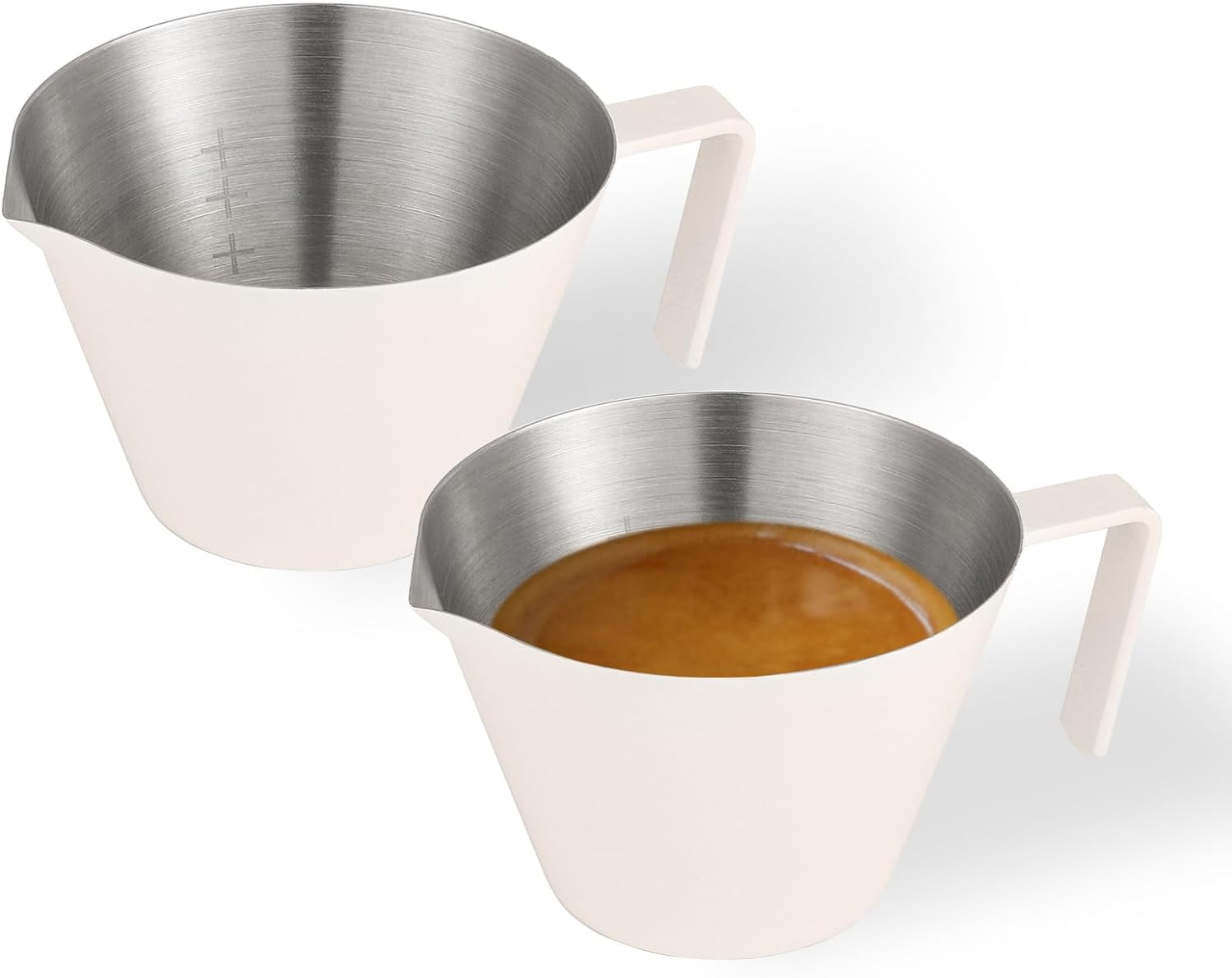 JINGYANG Espresso Measuring Cup with Handle 2 Pack Double Shot Espresso ...