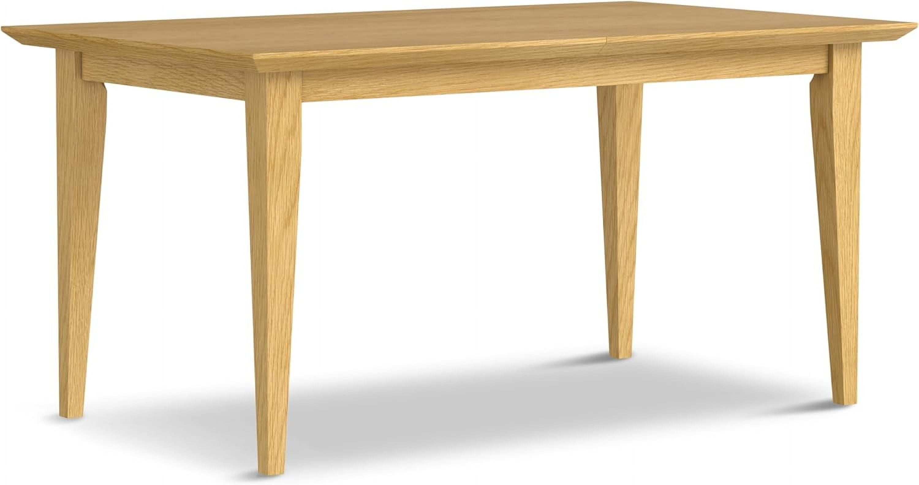 JINGYUN Colby Extendable Dining Table, Solid Wood Oak Veneer in Oak, 60-76 x 36 inches ...