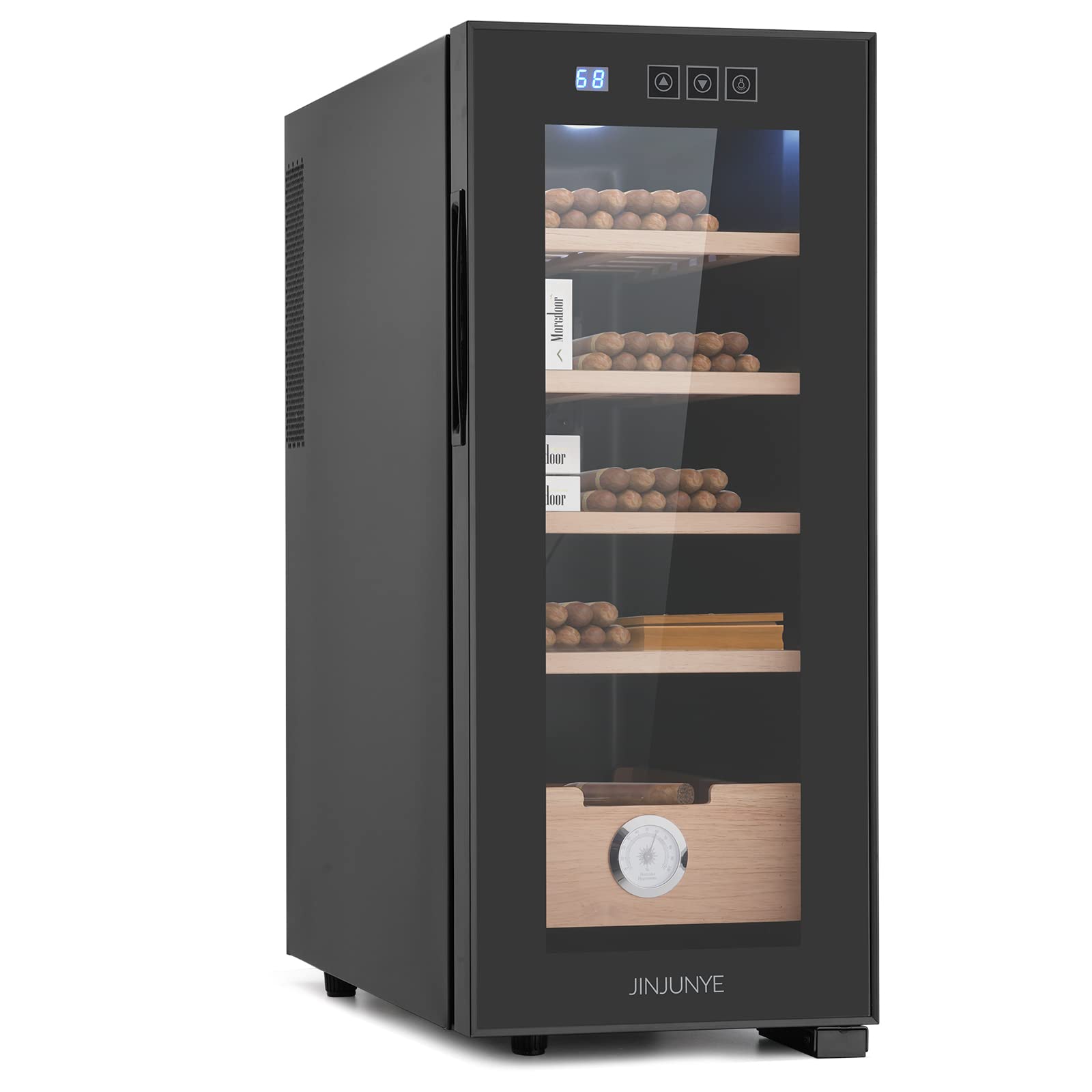 Schmécké 400 Cigar Cooler Humidor W/ Humidity Control, Stainless Steel ...
