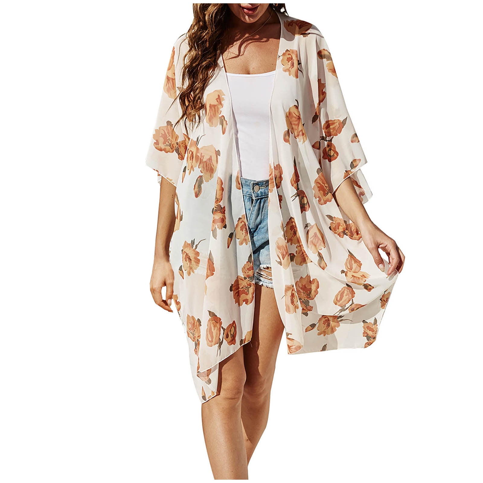 JINMGG 2024 Plus Swimsuit Women Clearance Women's Kimono Beach Swimsuit ...