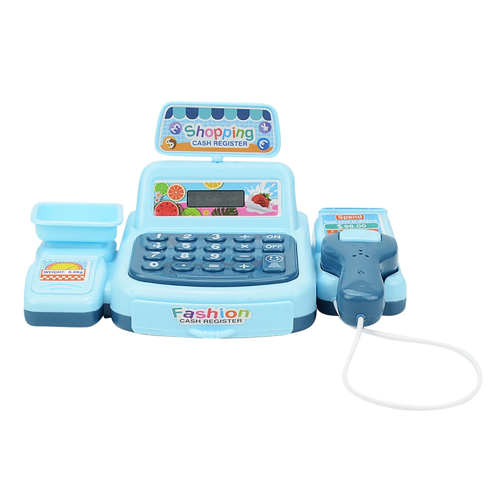 JINMIC Kids Cash Register Play Toy with Scanner for Kids Pretend ...