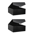 JINMING 2 Black Gift Boxes with Lids for Father's Day, 10.5x10.5x4 ...